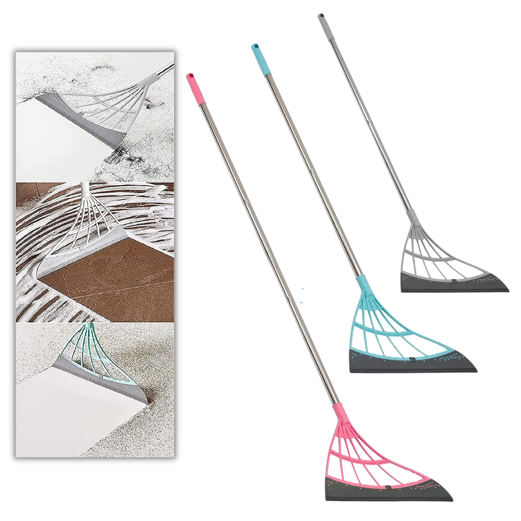 Rubber Sweeper with Telescopic Rod | Rubber broom with telescopic rod